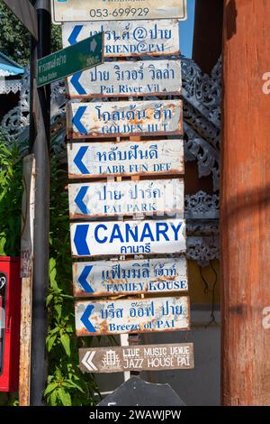 Signage, Thailand, signs, banners, street life Stock Photo - Alamy