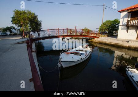 General view of the seaside village of Horto (also known as Chorto) on ...