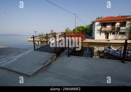 General view of the seaside village of Horto (also known as Chorto) in ...