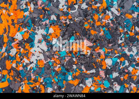 Colorful background made of Styrofoam or foam plastic orange, blue ...