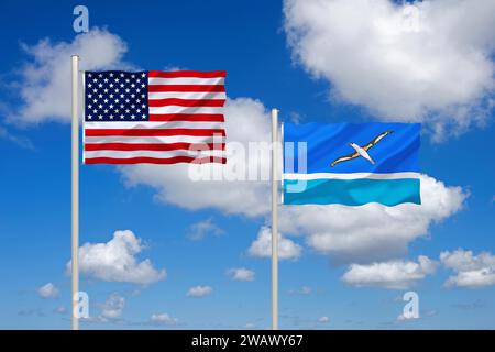 The flag of the Midway Islands, Studio Stock Photo - Alamy