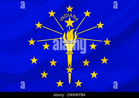 The flag of Indiana, USA, Studio Stock Photo - Alamy