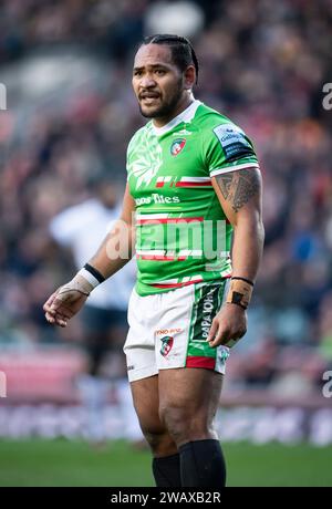Leicester Tigers Solomone Kata in action during the Harlequins vs ...