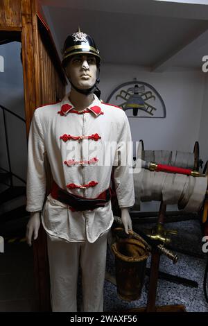 Luhacovice, Czech Republic. 07th Jan, 2024. A private fire brigade ...