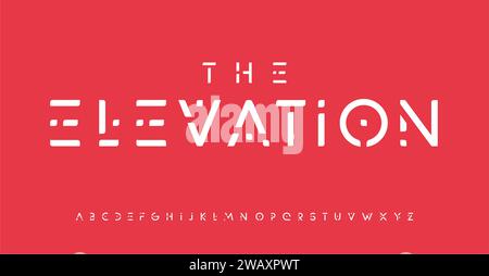 Bevel innovation geometric alphabet, sleek high-tech font, clean modern ...