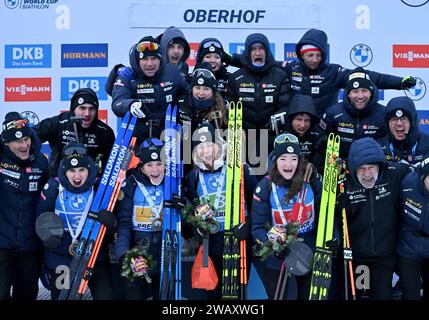 Lou Jeanmonnot, front, from France competes in the Biathlon women's ...