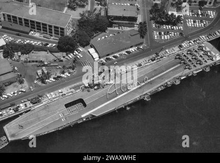 HMAS Melbourne the australian aircraft carrier June 1977 taking part in ...