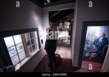 November 13, 2023, Berg, Troms og Finnmark, Norway: A woman dressed in ...