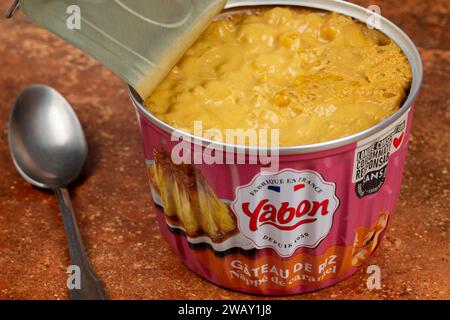 box of Yabon brand caramel rice cake isolated Stock Photo - Alamy