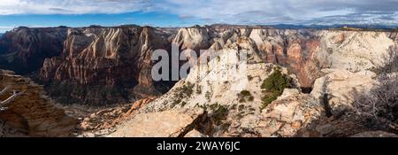 A view of a rocky desert landscape, featuring a heat controlled tent ...