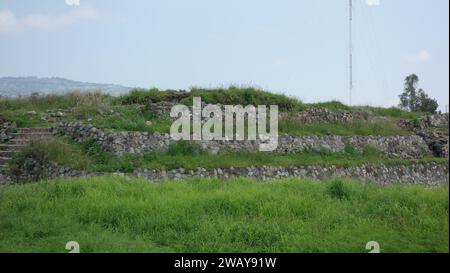 Archaeological site Ixtepete in Zapopan Jalisco Mexico. Pyramids with ...