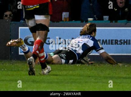 Gloucester, England, UK, 17 January 2026. Tomos Williams of Gloucester ...