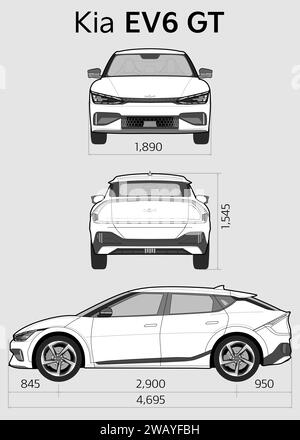 Kia EV6 car blueprint Stock Vector Image & Art - Alamy