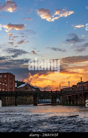 Prattville, Alabama, USA-August 30, 2023: Beautiful sunset over Autauga ...