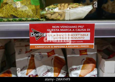 A note about a PepsiCo product seen in a Carrefour supermarket in Rome ...