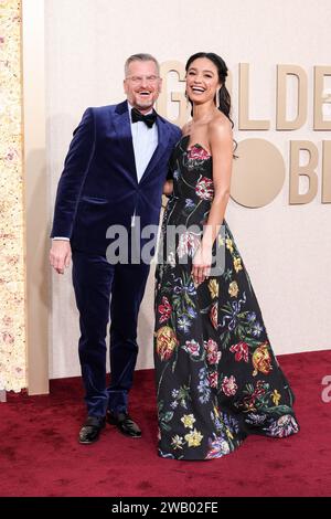 Rachel Smith and Marc Malkin at the 81st Golden Globe Awards held at ...