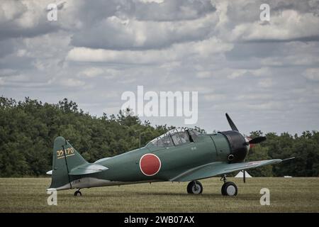 Green Japanese Plane - Zero - From Pacific War at Air Show in France ...