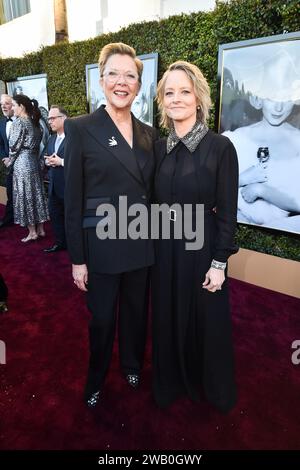 Annette Bening and Jodie Foster at the 81st Golden Globe Awards held at ...