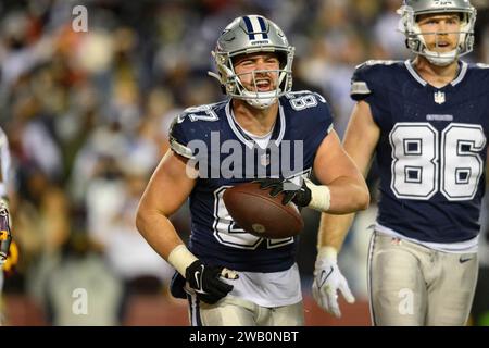 Dallas Cowboys tight end Jake Ferguson (87) goes in motion during the ...