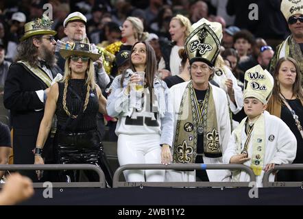 A group of Atlanta Falcons fans show support for their team during a ...