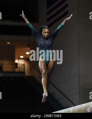 Michigan State gymnast Nikki Smith performs a routine on the floor ...