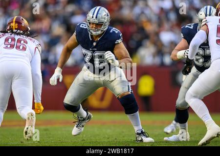 Dallas Cowboys offensive tackle Terence Steele, right, celebrates ...
