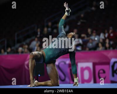 Michigan State's Gabrielle Stephen competes during an NCAA gymnastics ...