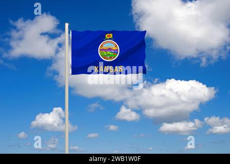 The flag of Kansas, USA, Studio Stock Photo - Alamy