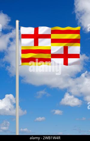 The flag of Barcelona, Spain, Studio Stock Photo - Alamy