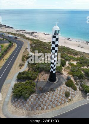The stunning scenery of a lighthouse situated on the coast in Bunbury ...