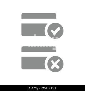 Declined payment Credit card vector stock illustration isolated on a ...