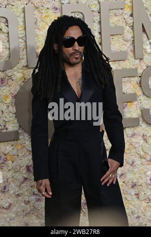 Lenny Kravitz at the 81st Golden Globe Awards held at the Beverly ...