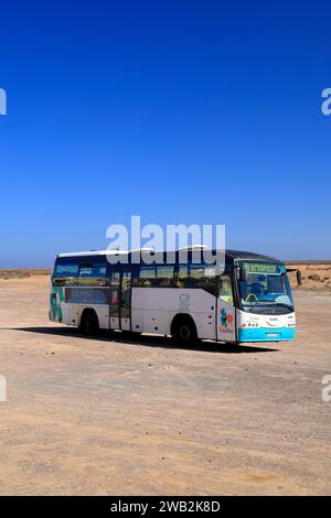 Number 8 bus from Corralejo to El Cotillo, El Cotillo, Fuerteventura ...