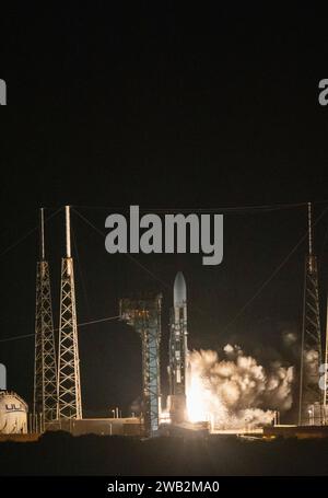 CAPE CANAVERAL, FLORIDA, USA - 08 January 2024 - On the first flight of ...