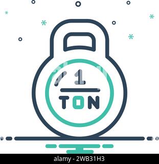 Icon for ton,tonnes Stock Vector Image & Art - Alamy
