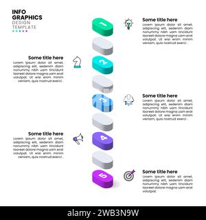 Infograph steps. Business diagram. Flowchart of process. 6 graph ...
