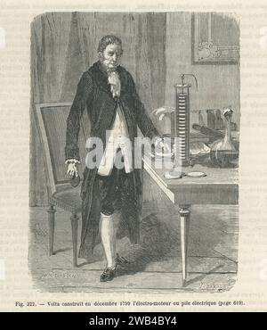 Voltaic pile invented by the italian physicist Alessandro Volta (1745 ...