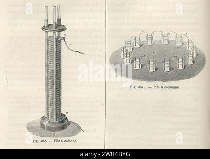 Voltaic pile invented by the italian physicist Alessandro Volta (1745 ...