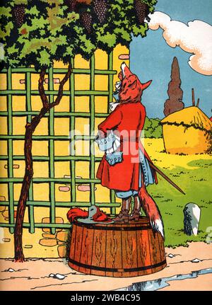 Le Renard et les raisins (The Fox and grapes) The Fables of La Fontaine ...