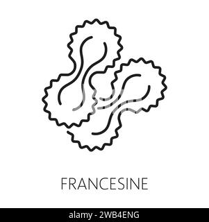 Francesine dry pasta isolated bow shape traditional dough and wheat ...