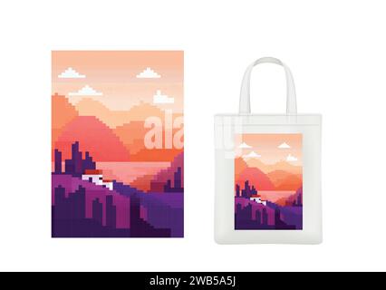 tote bag pixel art design Stock Vector Image & Art - Alamy