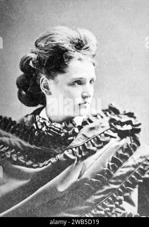 Tennessee Claflin. Portrait of the American suffragist and the first ...