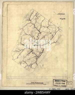 Map of the county of Rockbridge, Virginia Stock Photo - Alamy