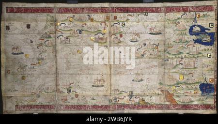 1519 Portolan chart of the Mediterranean Sea by Lopo Homem from Atlas ...