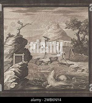 Hercules and Telamon save Hesione from Nepturne's sea monster fresco ...