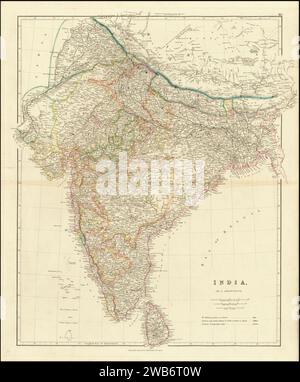 1832 map of India by John Arrowsmith Stock Photo - Alamy