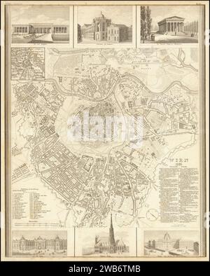 Map of Vienna 1844 Stock Photo - Alamy