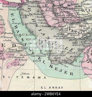 1870, Johnson Map of Turkey, Persia, Arabia, Iran, Iraq, Afghanistan ...