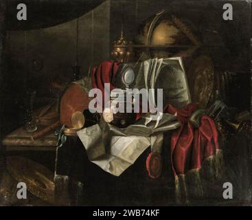 Vanitas Still Life with Musical Instruments, Sheet Music, Books, a ...