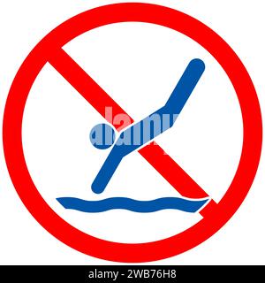 Do Not Dive Pool Safety Sign No Diving Stock Vector Image & Art - Alamy